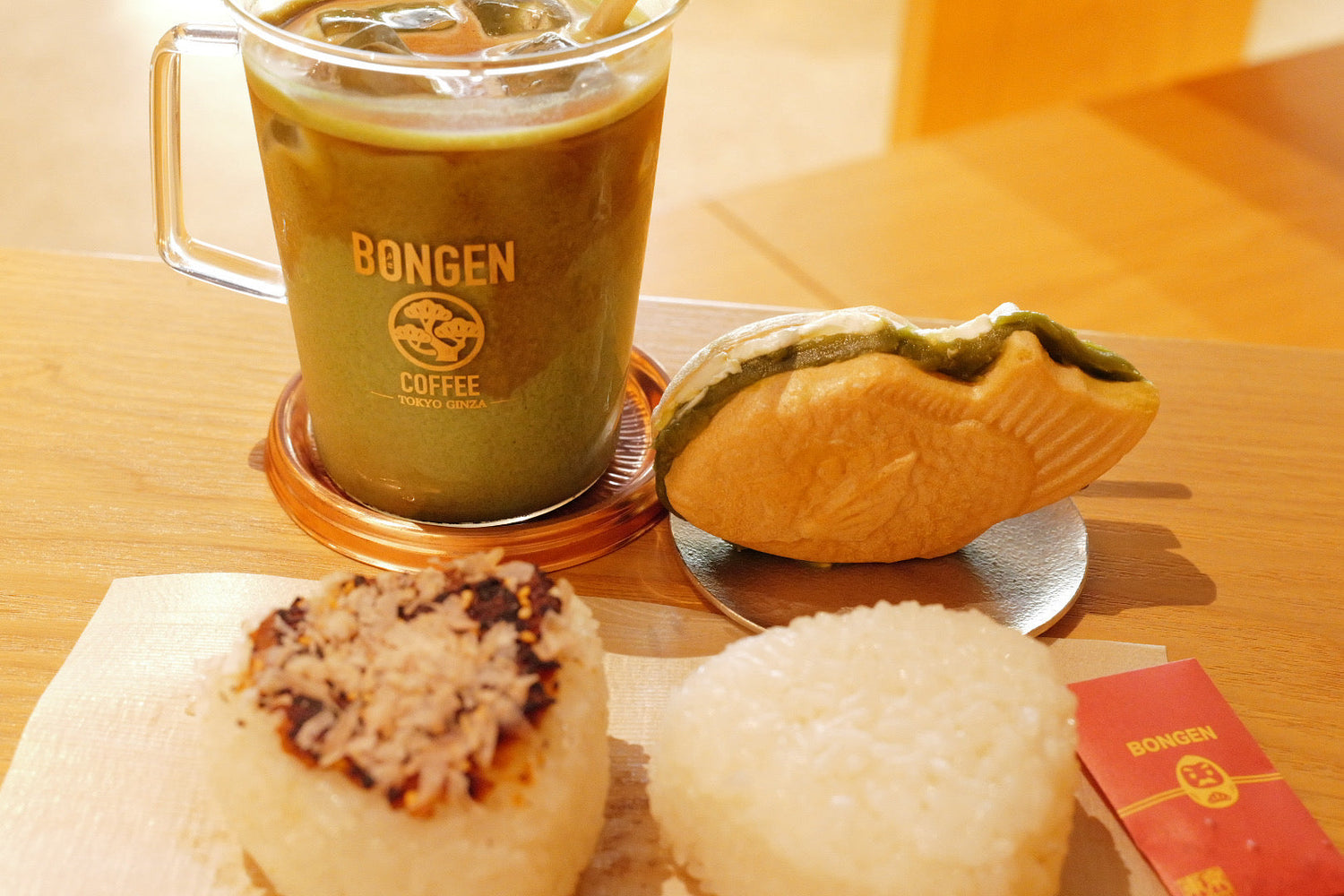 Shio Onigiri and Miso-Yaki Onigiri × BONGEN LATTE – BONGENCOFFEE